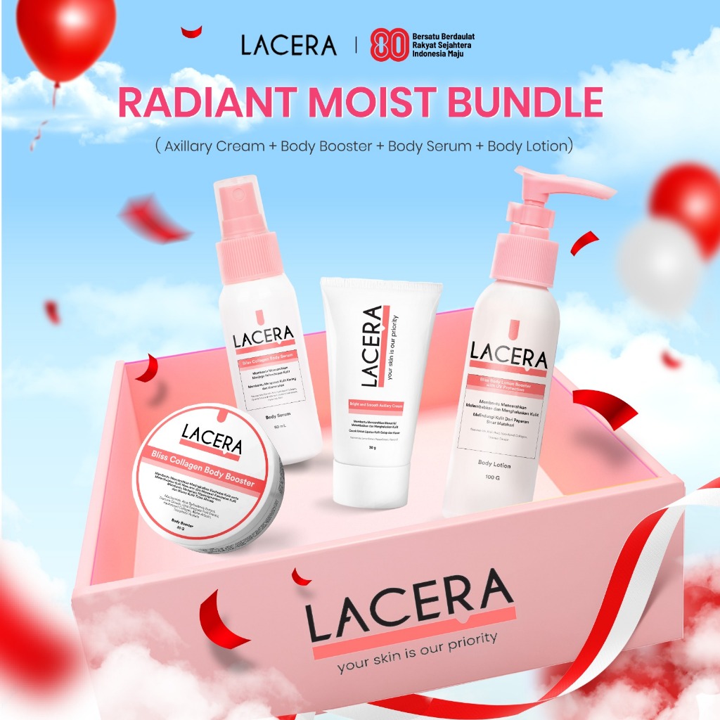 Jual Lacera Radiant Moist Bundle (Lotion, Serum, Booster dan Axillary ...