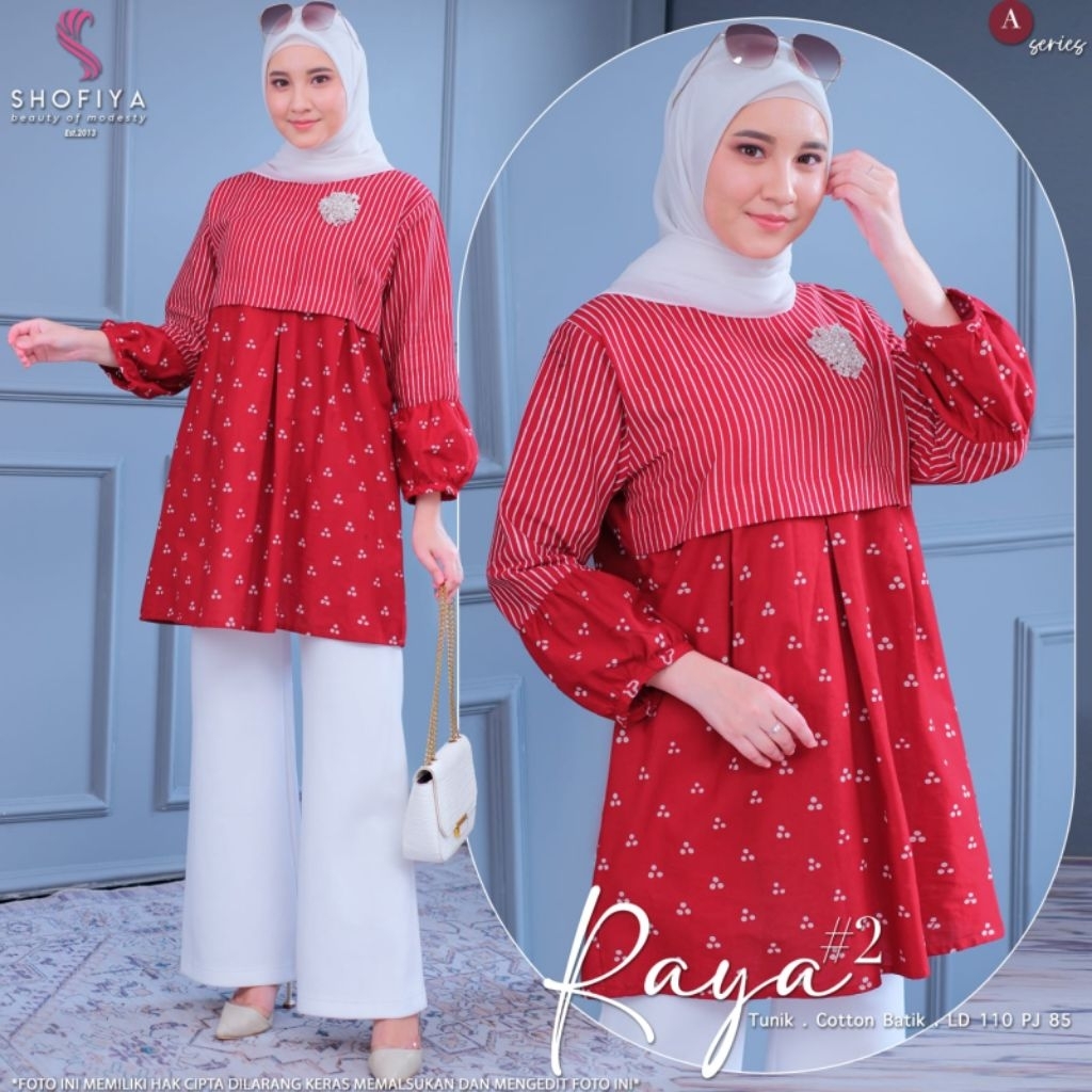 Jual Tunik Merah Putih Agustusan Atasan Cotton Premium Adem Raya Ori ...