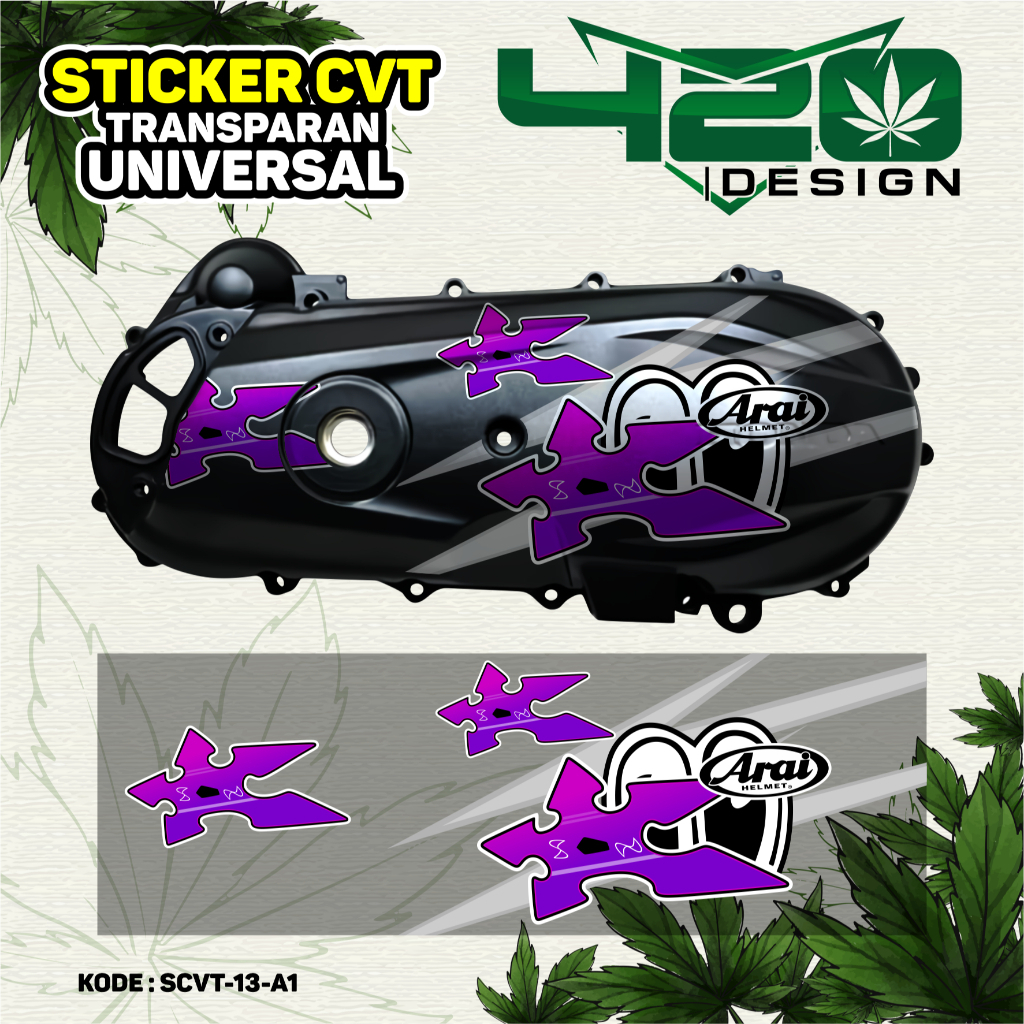 Jual Stiker CVT Blok Transparan Universal Motif Arai Suriken Variasi ...