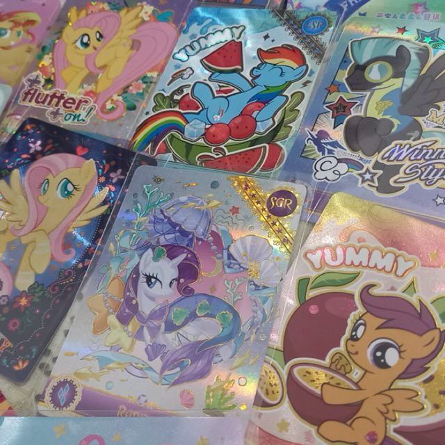 Jual Kartu My Little Pony, Kartu Kayou Mlp Fluttershy Pinkie Pie Rarity ...