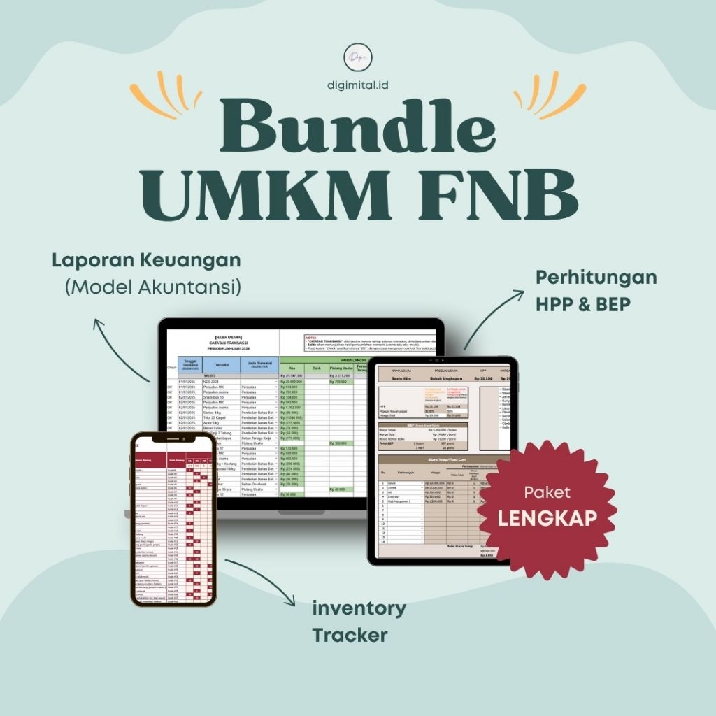 Jual [BUNDLE 1] PAKET LENGKAP TOOLS UMKM di Bidang FNB (3 IN 1 ...
