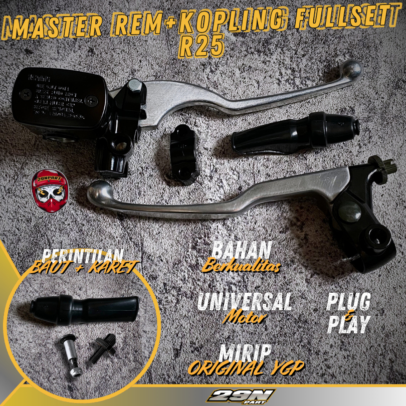 Jual Master Rem Handle Rem Kopling R25 FULL SET Silver Pnp Universal ...