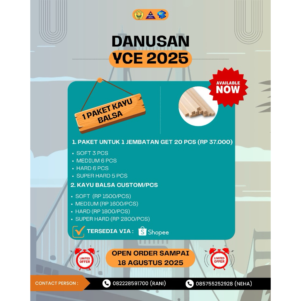 Jual KAYU BALSA YCE 2025 (custom) | Shopee Indonesia