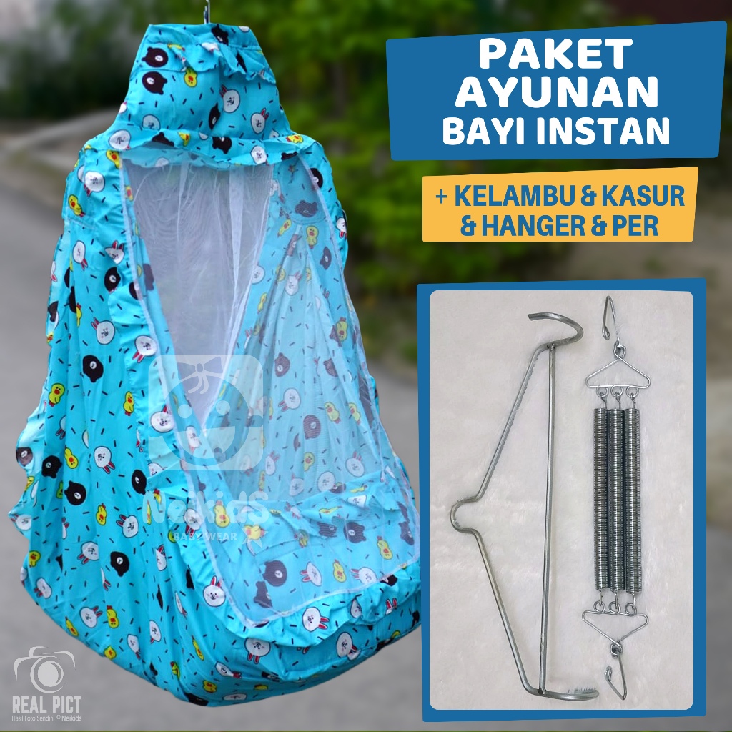 Jual Paket Ayunan Bayi Lengkap – Ayunan Instan + Kasur + Kelambu ...