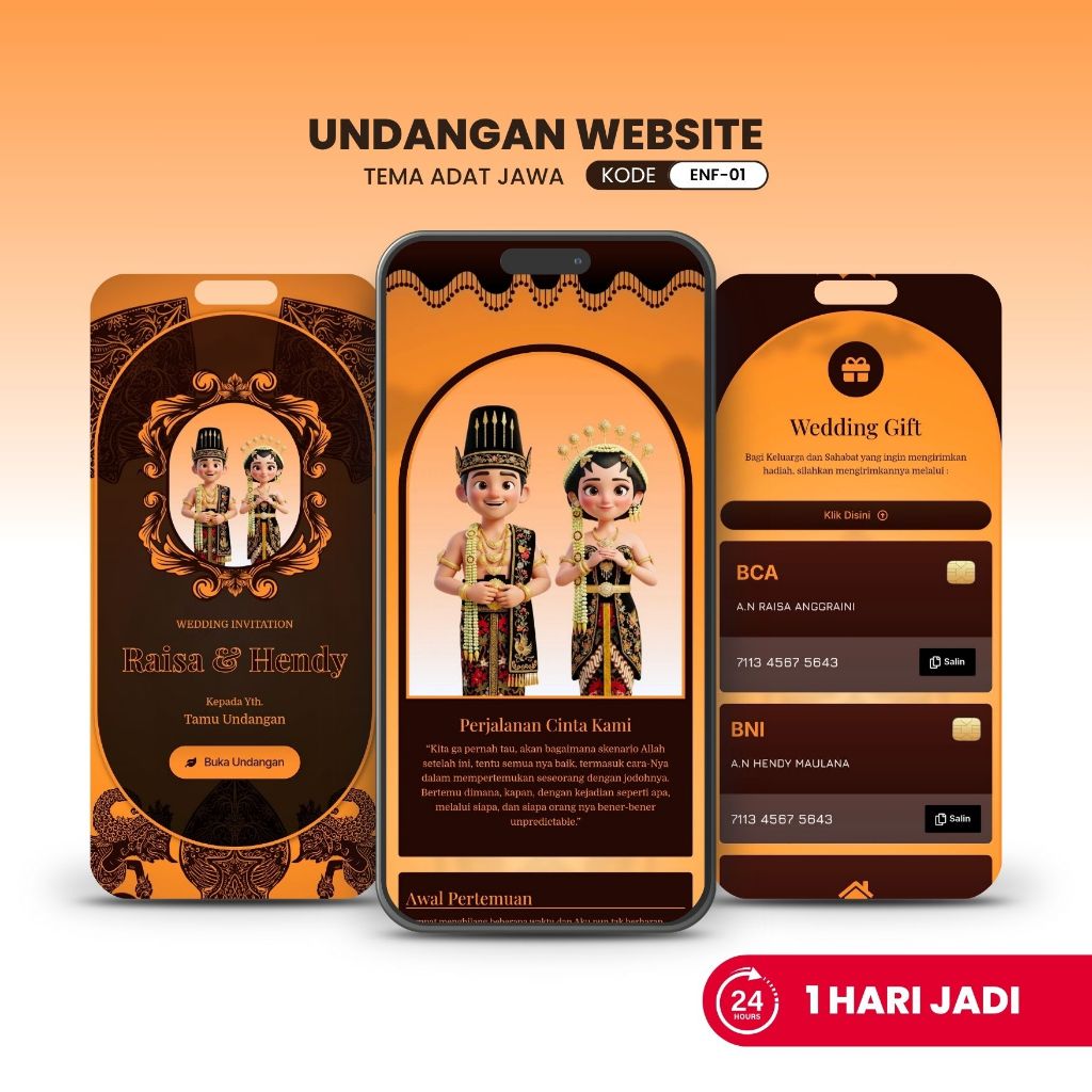 Jual UNDANGAN PERNIKAHAN DIGITAL WEBSITE TEMA ADAT JAWA | UNDANGAN 3D ...
