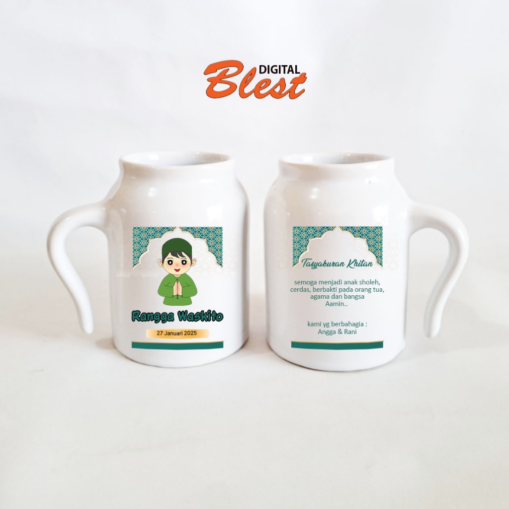 Jual mug guci gambar custom -mug souvenir - mug kado | Shopee Indonesia