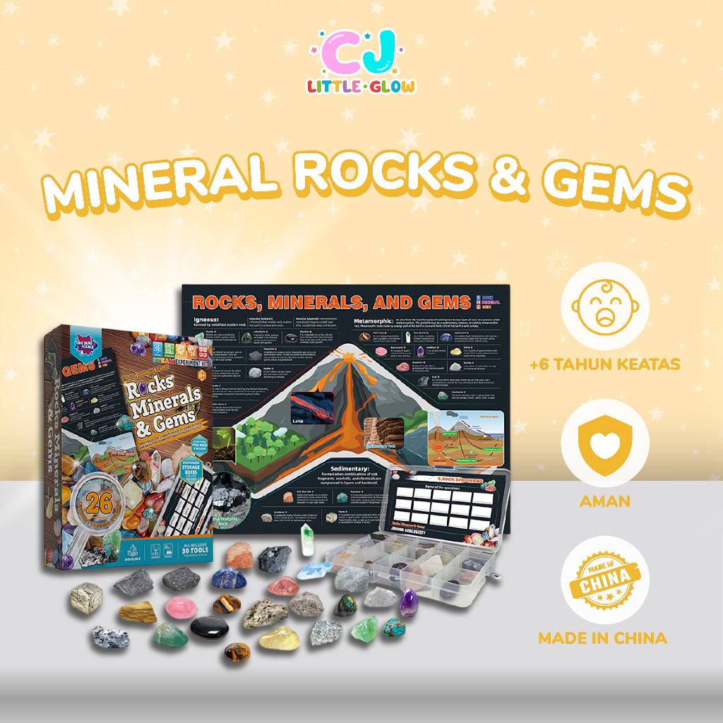 Jual Mainan Edukasi Anak Tentang Geologi dan Eksplorasi Alam (Minerals ...
