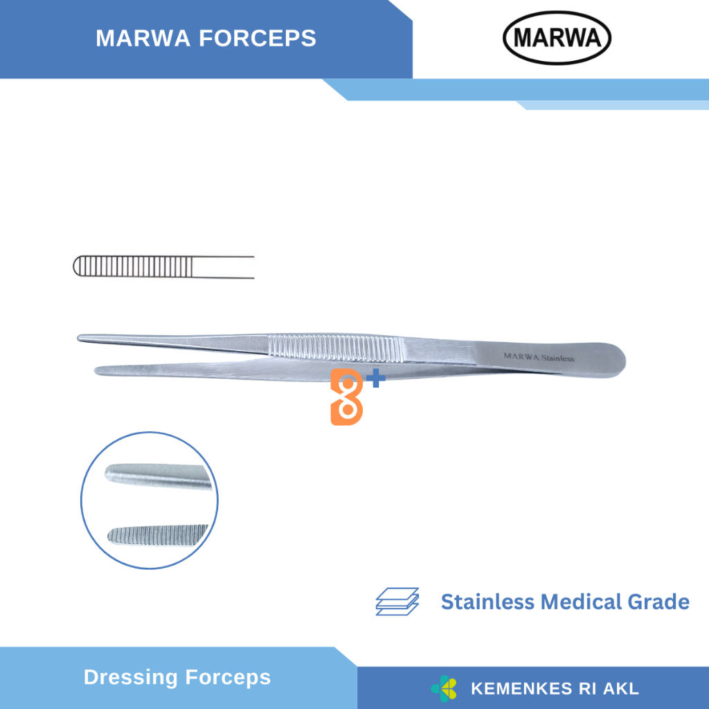 Jual Pinset Anatomi 14 cm / Pinset Anatomis / Thumb Dressing Forcep ...