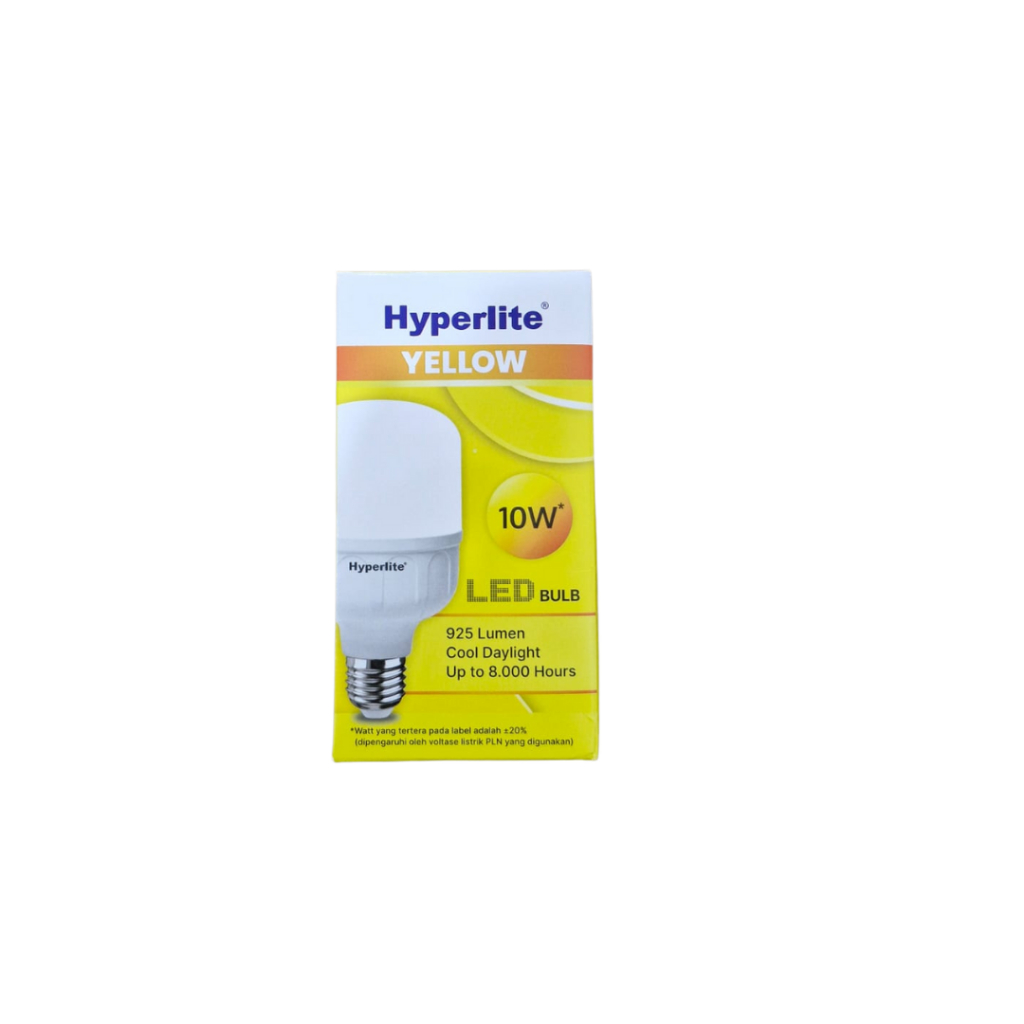Jual Bola Lampu LED Hyperlite Yellow Capsule 10 Watt Cahaya Putih ...