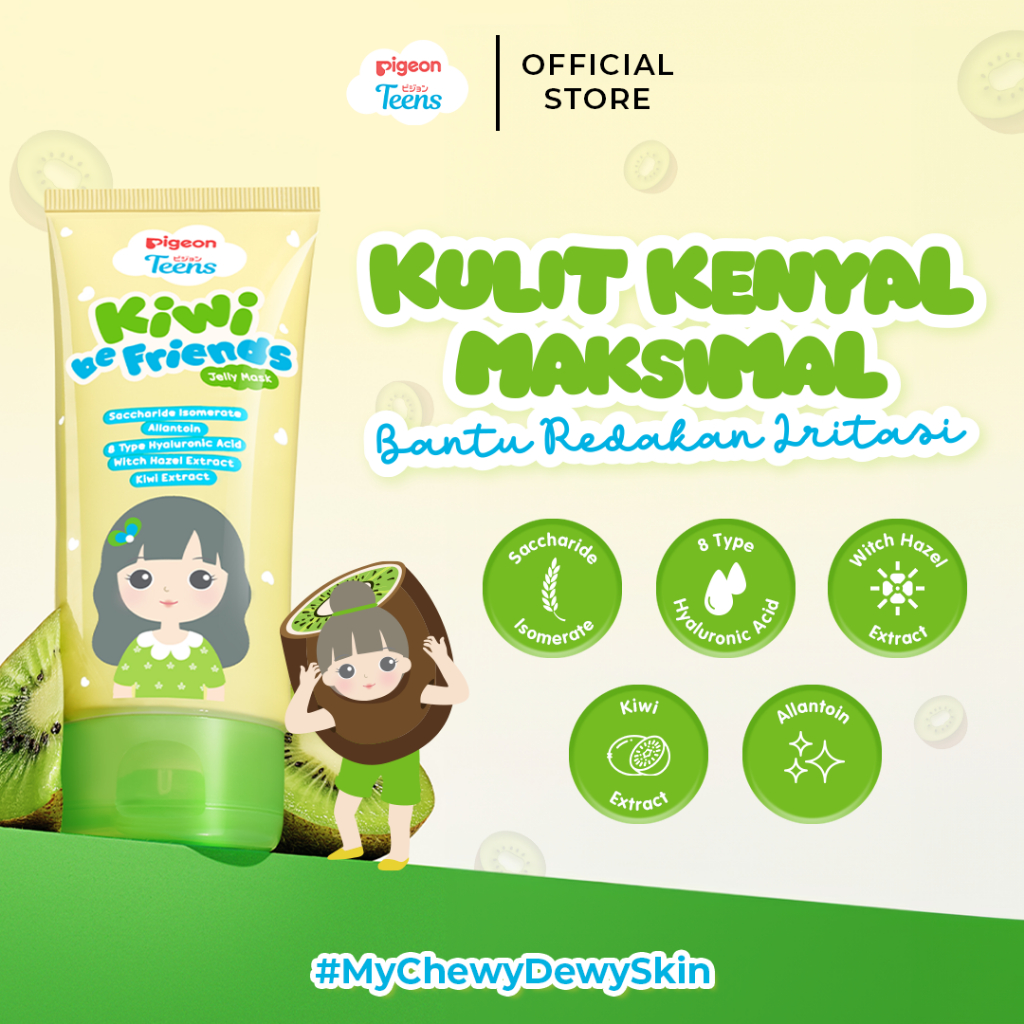 Jual Pigeon Teens Kiwi Be Friends Jelly Mask 60ml|Skincare Remaja ...