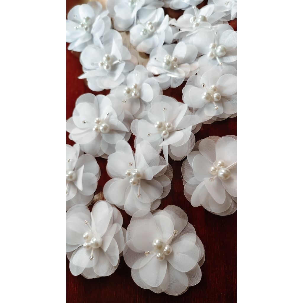 Jual Bunga Payet jahit 3cm,5cm aplikasi untuk kebaya/wedding/gaun/dress ...