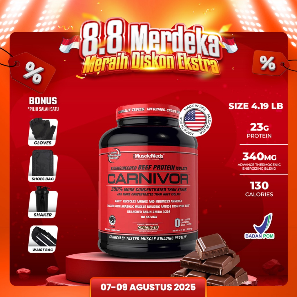 Jual MUSCLEMEDS Carnivor Whey Protein 4lb Beef Protein Bstores | Shopee ...