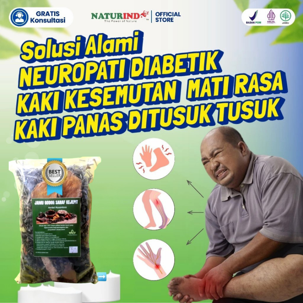 Jual Obat Neuropati Diabetik Kerusakan Gangguan Syaraf Diabetes Perifer ...