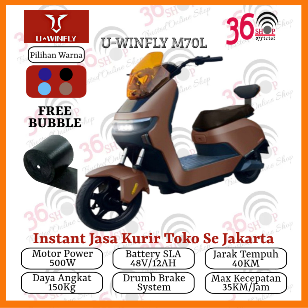 Jual Sepeda Listrik U-Winfly M70L Motor Power 500W Garansi Resmi ...