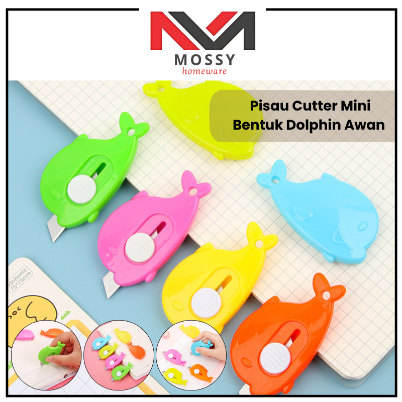 Jual MOSSY Pisau Cutter Mini Bentuk Dolphin Awan / Alat Bantu Potong ...
