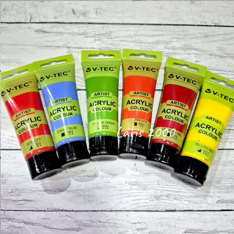 Jual V-tec Cat Akrilik / Acrylic Color Paint Cat Lukis Kanvas Vtec 35 ...