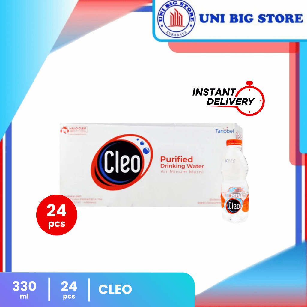 Jual CLEO Air Minum Botol 330 ml DUS 24 Pcs | Shopee Indonesia