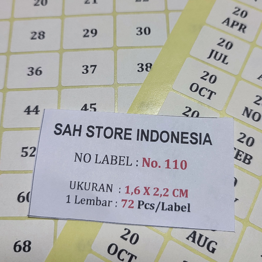 Jual CETAK LABEL NO. 110 - CETAK STIKER BUAT TANGGAL SALAH CETAK LABEL ...