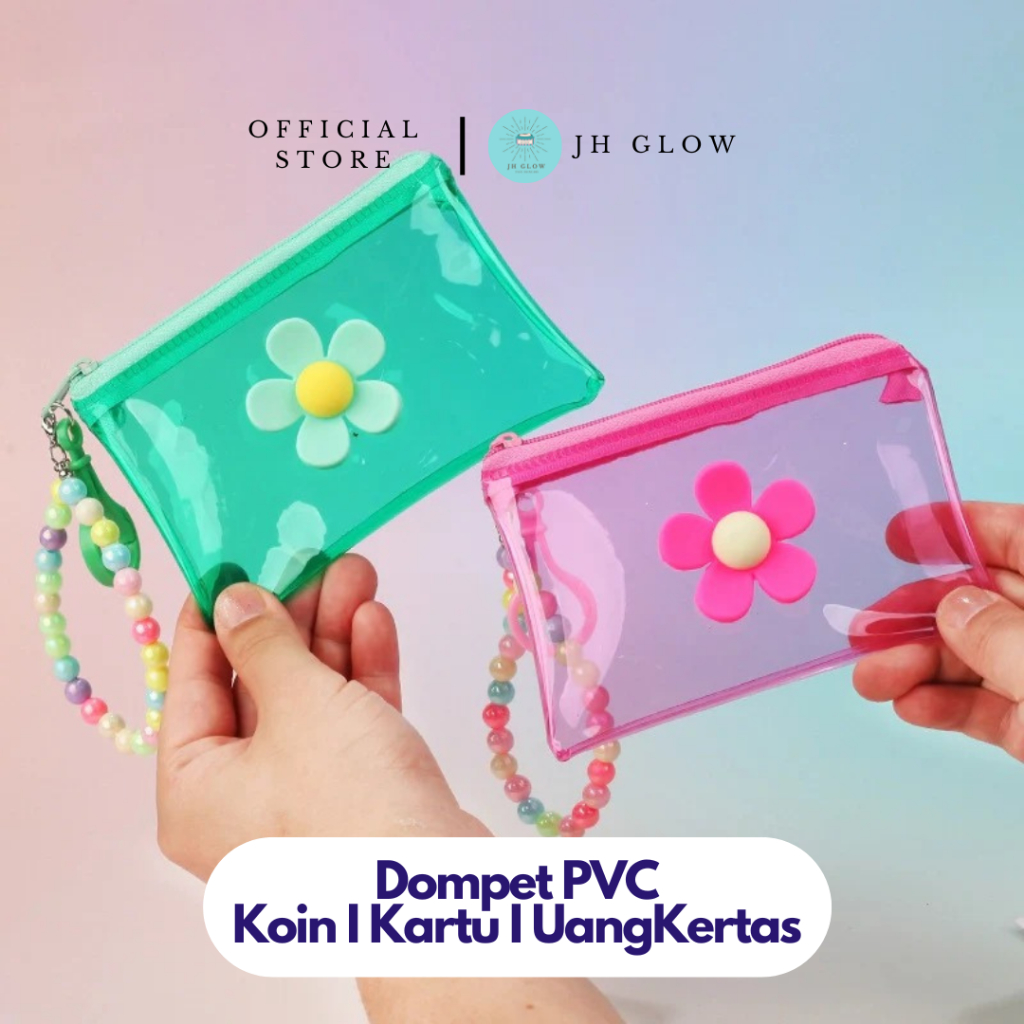 Jual Dompet PVC Transparan Mutifungsi Untuk Koin Kartu Uang Kertas ...