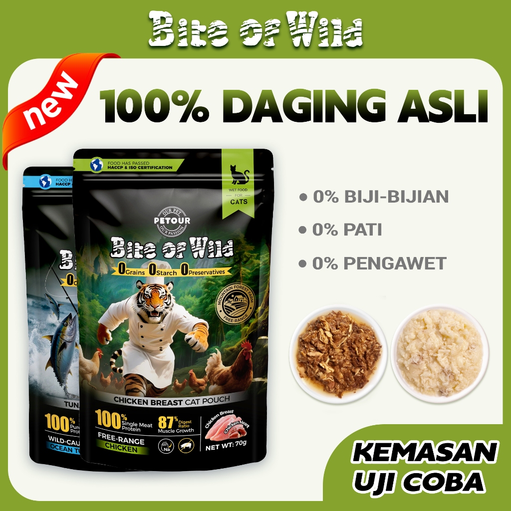 Jual Bite Of Wild - 3 Pack Makanan Basah Kucing Premium Tuna Dan Ayam ...