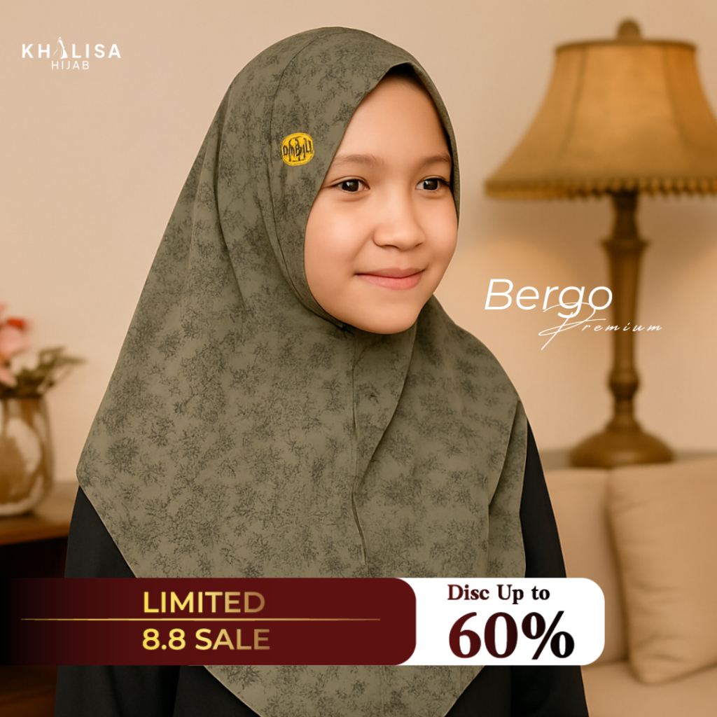 Jual Khalisa Hijab Aeica Instan Bergo Knit Motif Premium Hijab Ukuran ...