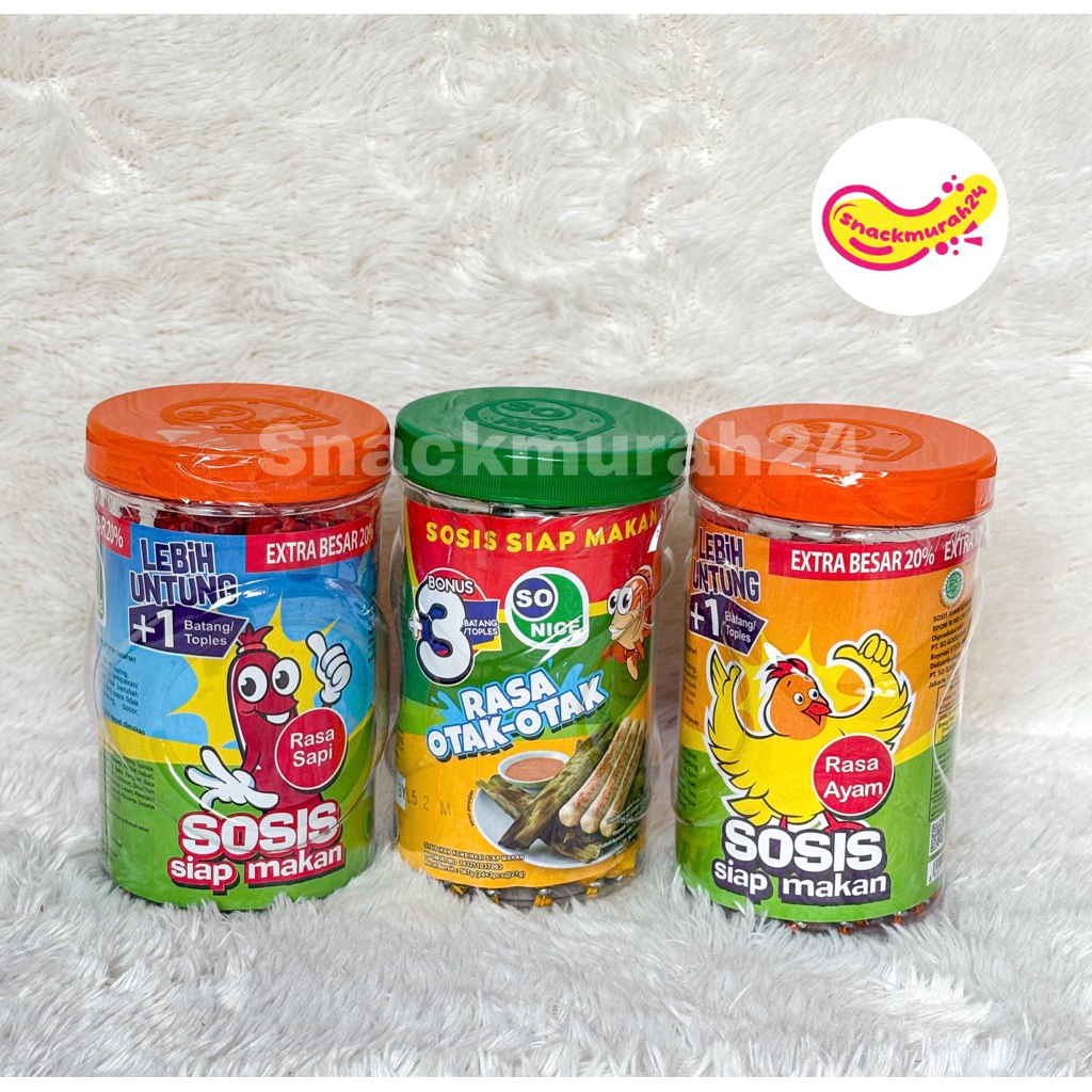 Jual Sosis So Nice Sapi / Ayam Pedas Otak Otak Original dan Pedas Siap ...
