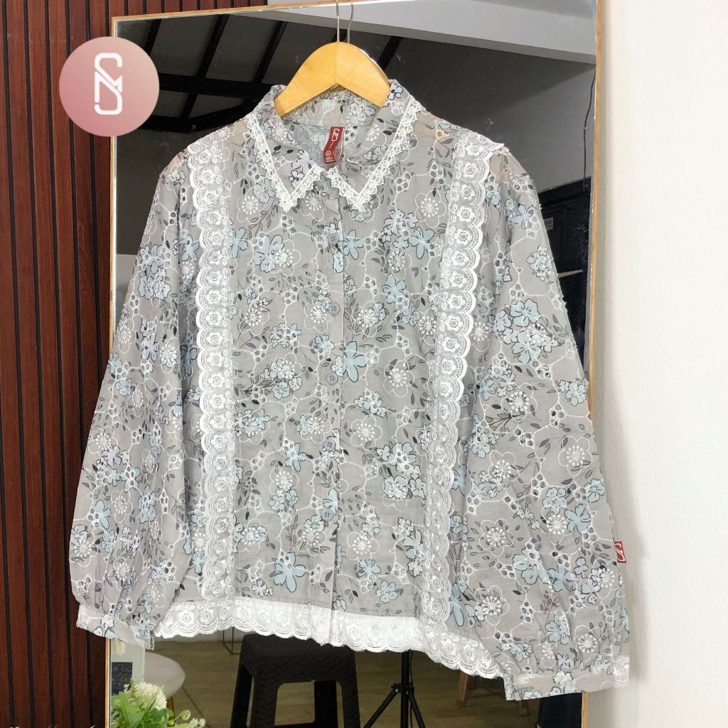 Jual Myshawl Jivey Outer Atasan Jumbo Brukat tille Motif Kasual ...
