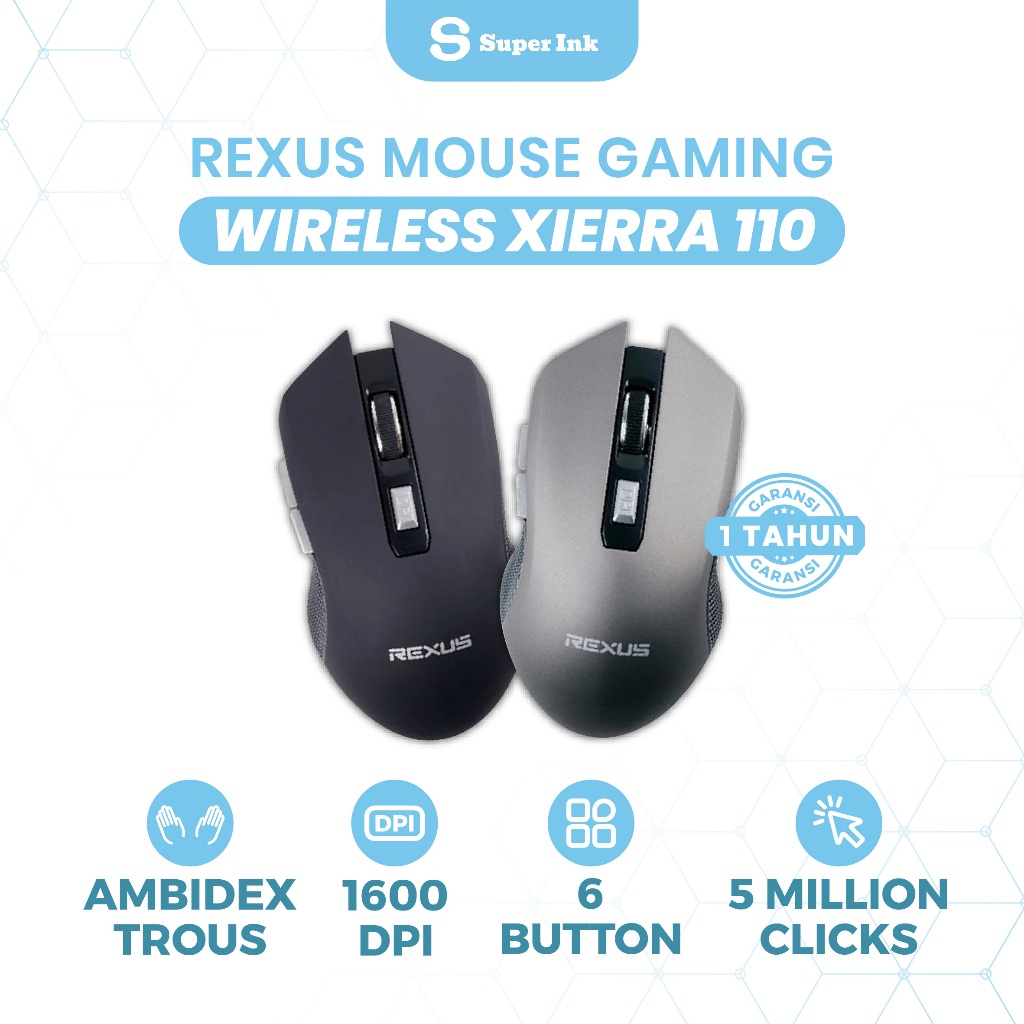 Jual Mouse Wireless Rexus RX-110 MS 2,4Ghz Nyaman Digunakan, Plug ...