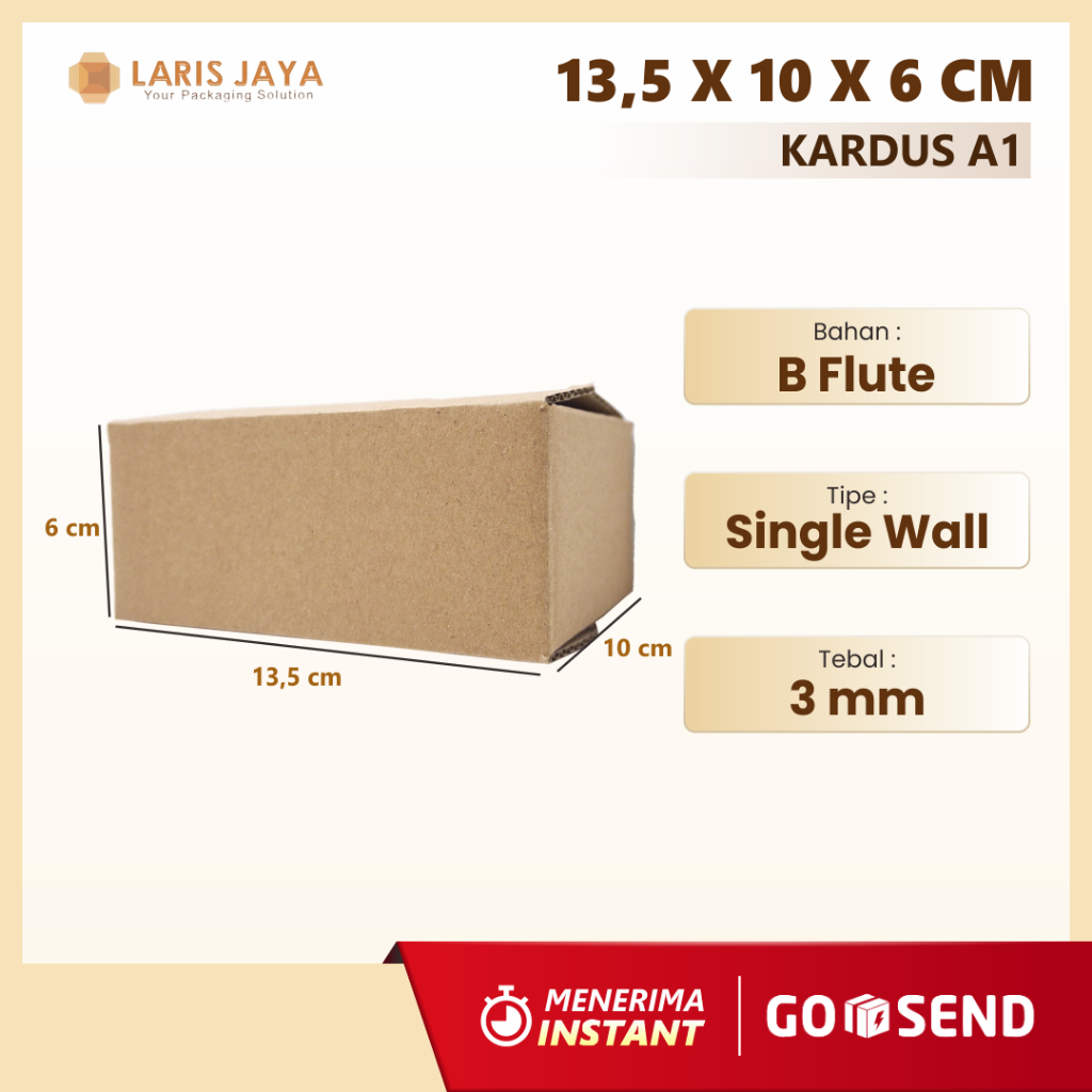 Jual Kardus Box Dus Kotak Packing Polos 13,5x10x6 cm ( Kardus 13.5 x 10 ...