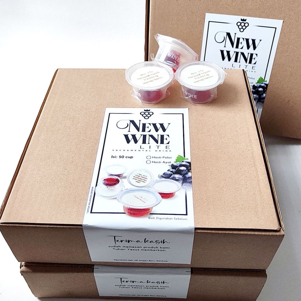 Jual Roti Anggur Perjamuan Kudus ayat merk New Wine isi 50cup - Ukuran ...