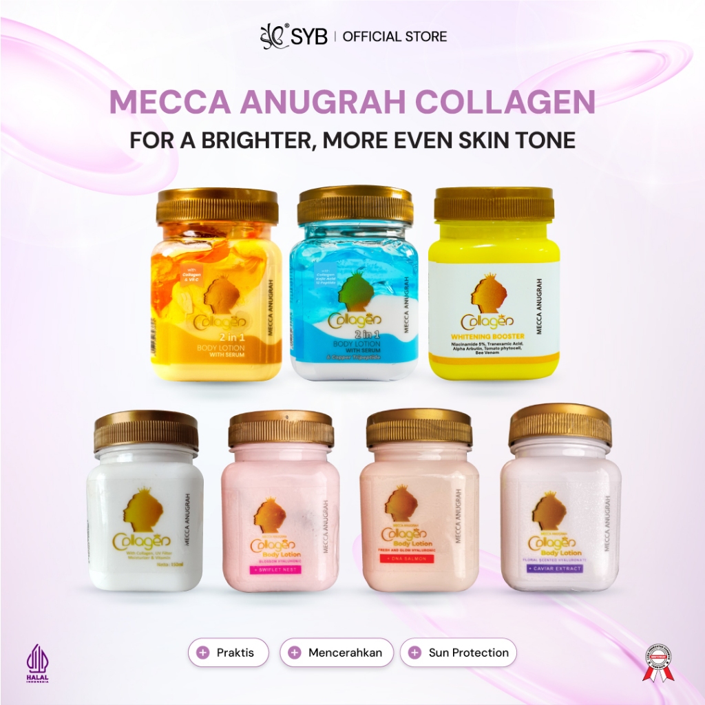 Jual SYB MECCA ANUGRAH COLLAGEN BODY LOTION (BITCOL) ORIGINAL 100% BPOM | Shopee Indonesia