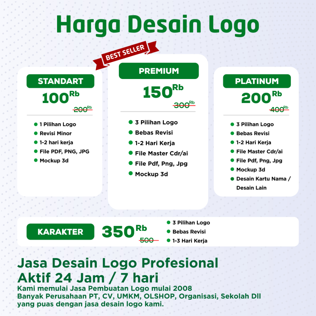 Jual JASA DESIGN LOGO PROFESIONAL 3 DESAIN KONSEP, MOCKUP DAN REVISI ...