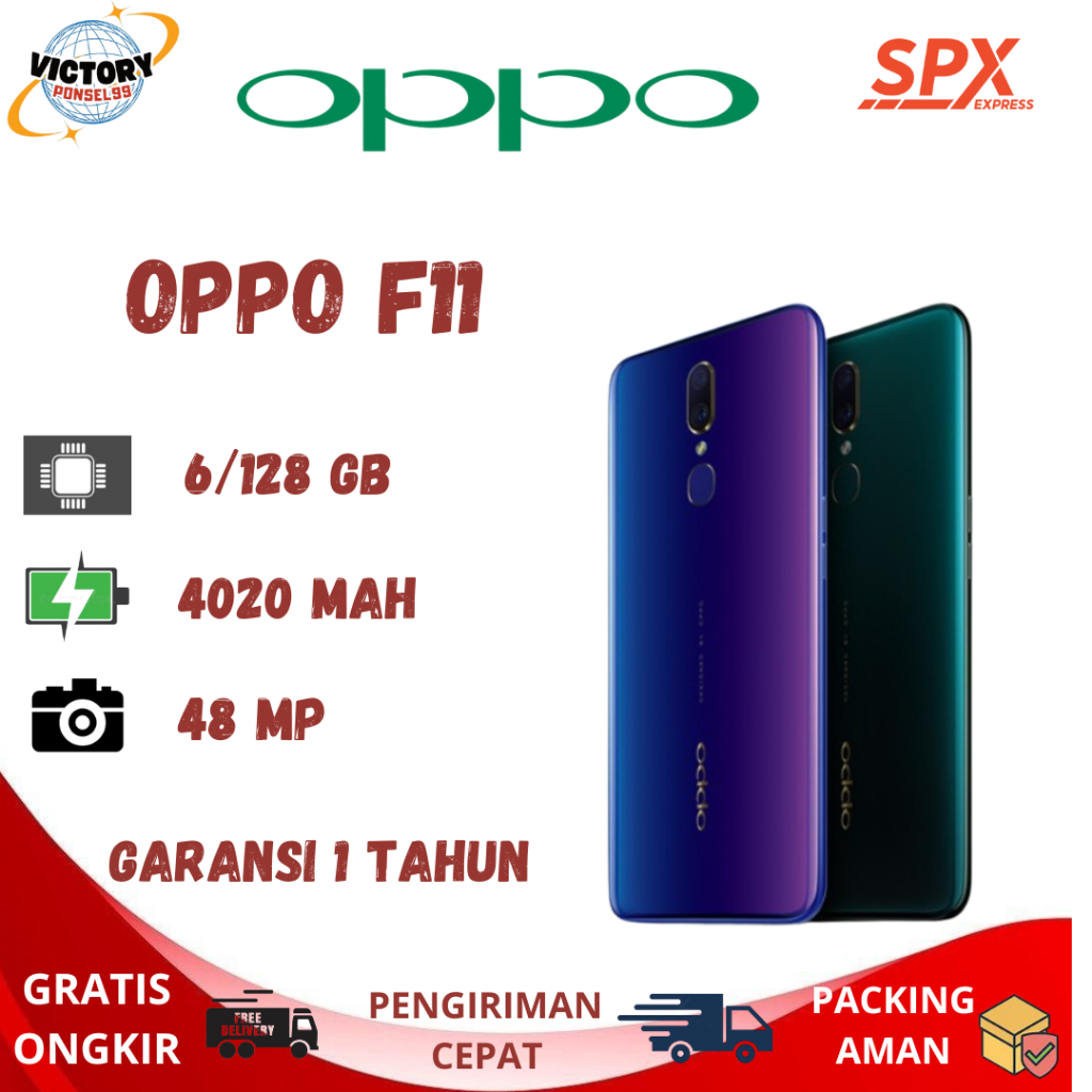 Jual HP OPPO F11 RAM 6+128GB{{HARGA PROMO}}NEW FULLSET GARANSI 12 BULAN ...