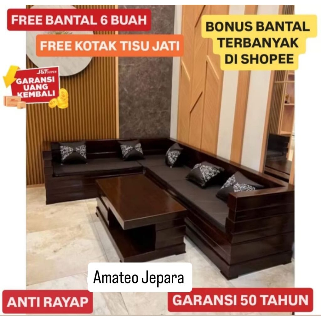 Jual Kursi Sudut Box Kursi Tamu Box Kayu Jati Minimalis Jepara Gratis ...