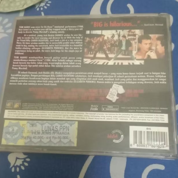 Jual VCD Original Big Feat Tom Hanks teks Indonesia | Shopee Indonesia