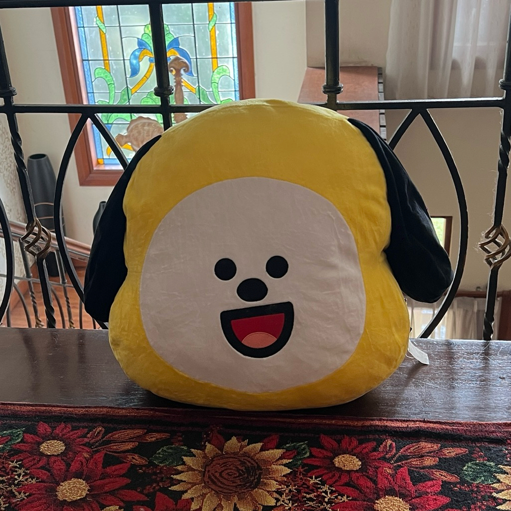 Jual big chimmy face doll plushie bt21 official bought from offline ...