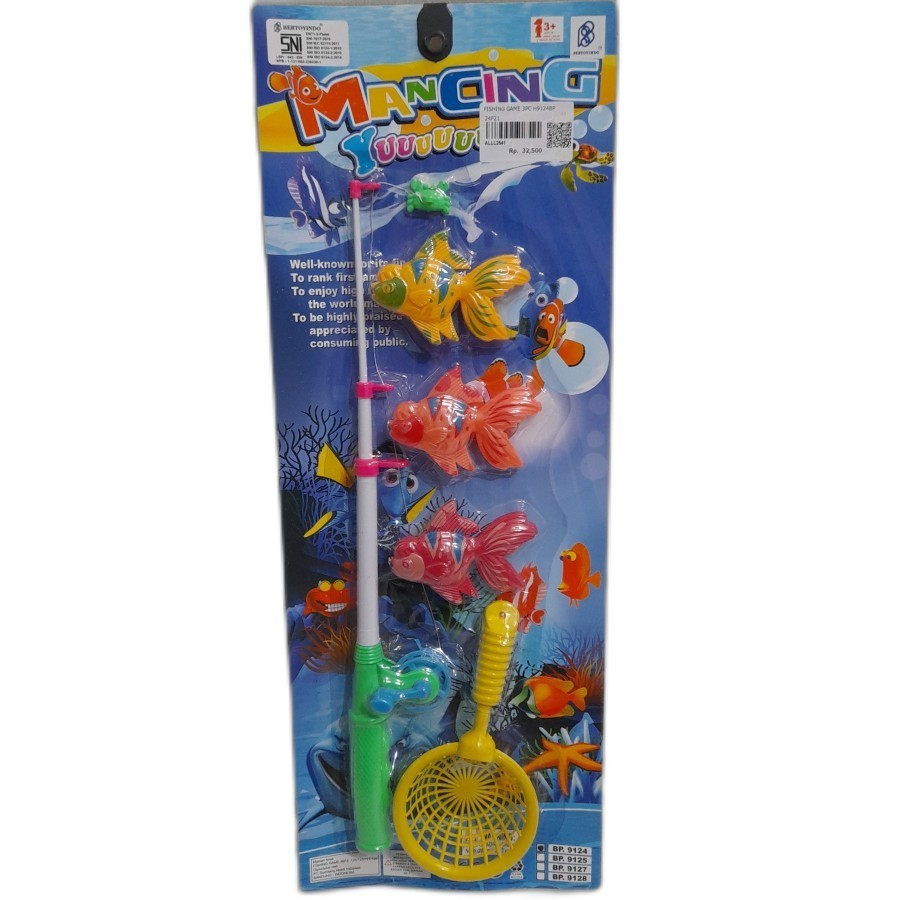 Jual Mainan Anak Pancingan Ikan 3pcs H9124BP Mainan Pancing ikan Set ...