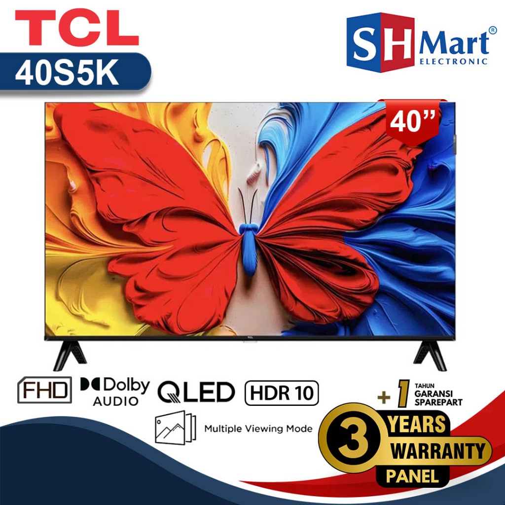 Jual Tcl Android Tv 40 Inch 40S5K Google Tv Qled 2K Fhd Hdr10 Dolby ...