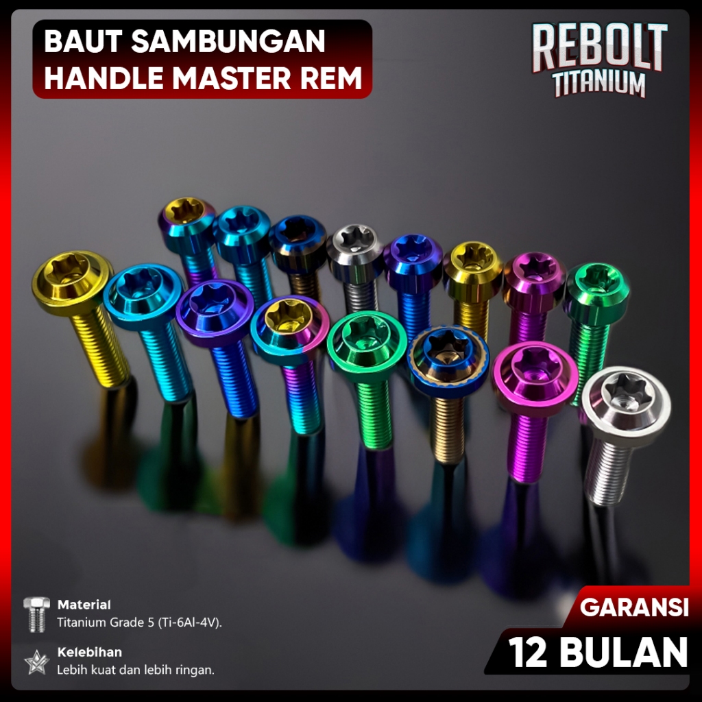 Jual Baut Probolt Titanium Sambungan Master Rem Grade 5 REBOLT Titanium ...