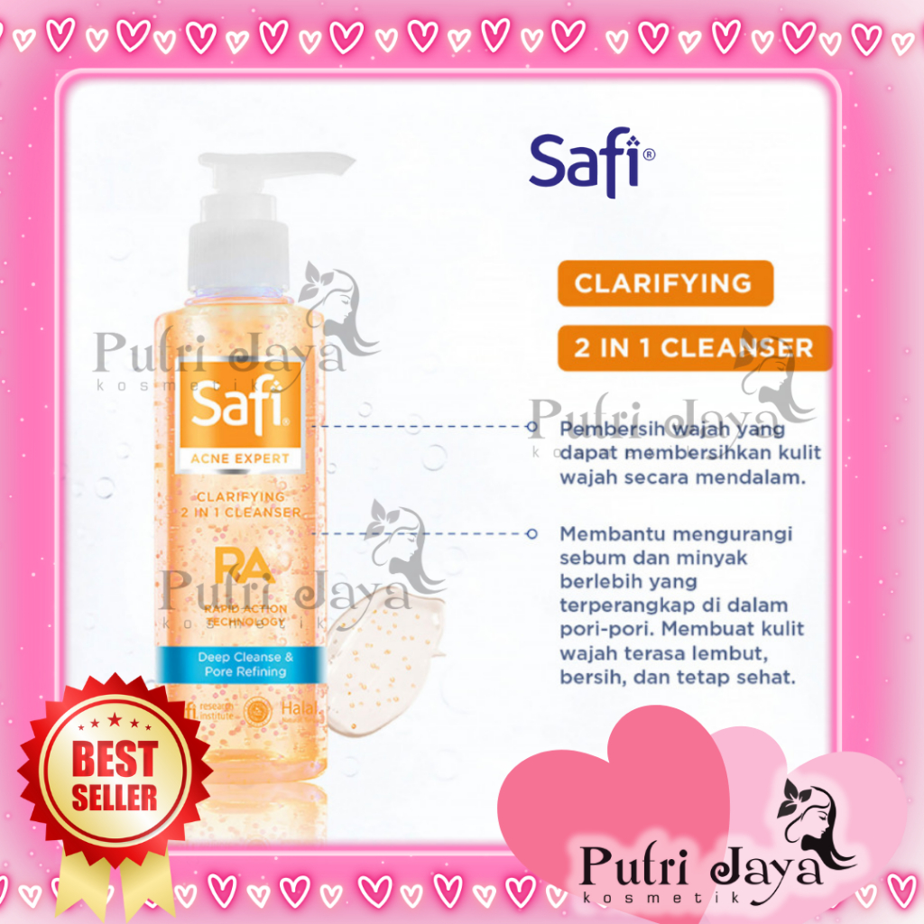 Jual SAFI - ACNE EXPERT -CLARIFYING 2in1 CLEANSER(sabun jerawat n-nk ...
