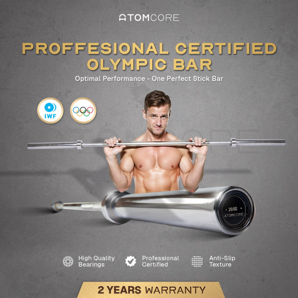 Jual Atomcore Olympic Stick Bar 220cm Stik Barbel Standar Internasional ...