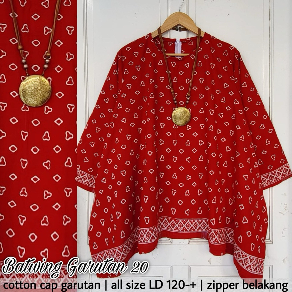 Jual BATWING GARUTAN ATASAN BATIK BATWING BATIK MERAH PUTIH CANTIK ...