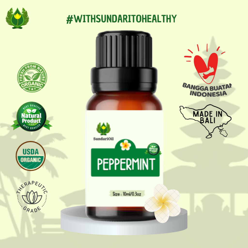 Jual Essential Oil Peppermint Pure 100% Murni Therapeutic Grade - untuk Aromaterapi Diffuser ...