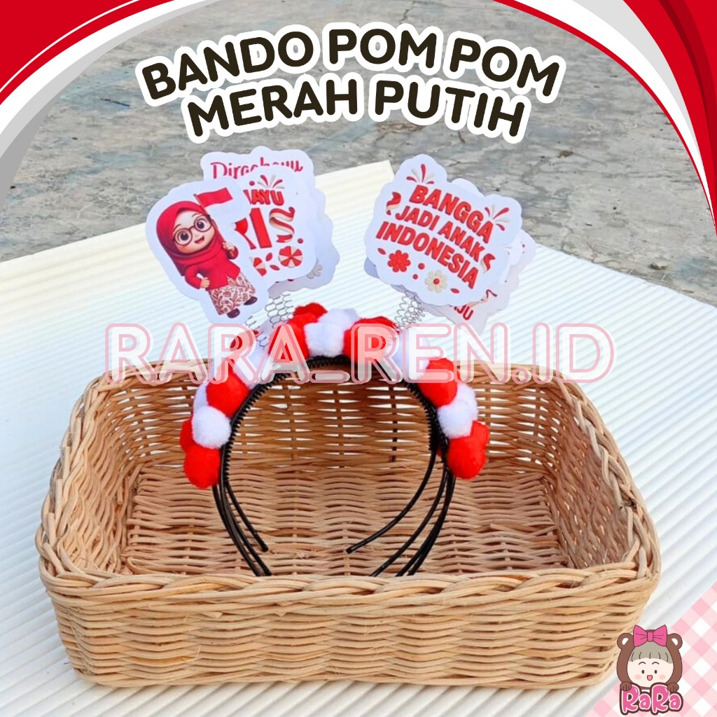 Jual BANDO POM POM CUSTOM MERAH PUTIH EDISI KEMERDEKAAN /BANDO 17 ...