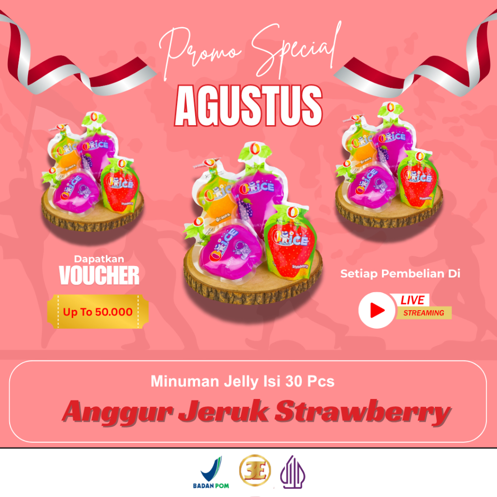 Jual Promo/Sale/OICE/Minuman/Juice/Jus/Jelly/Jeli/Ager Rasa Buah/1 Pack ...