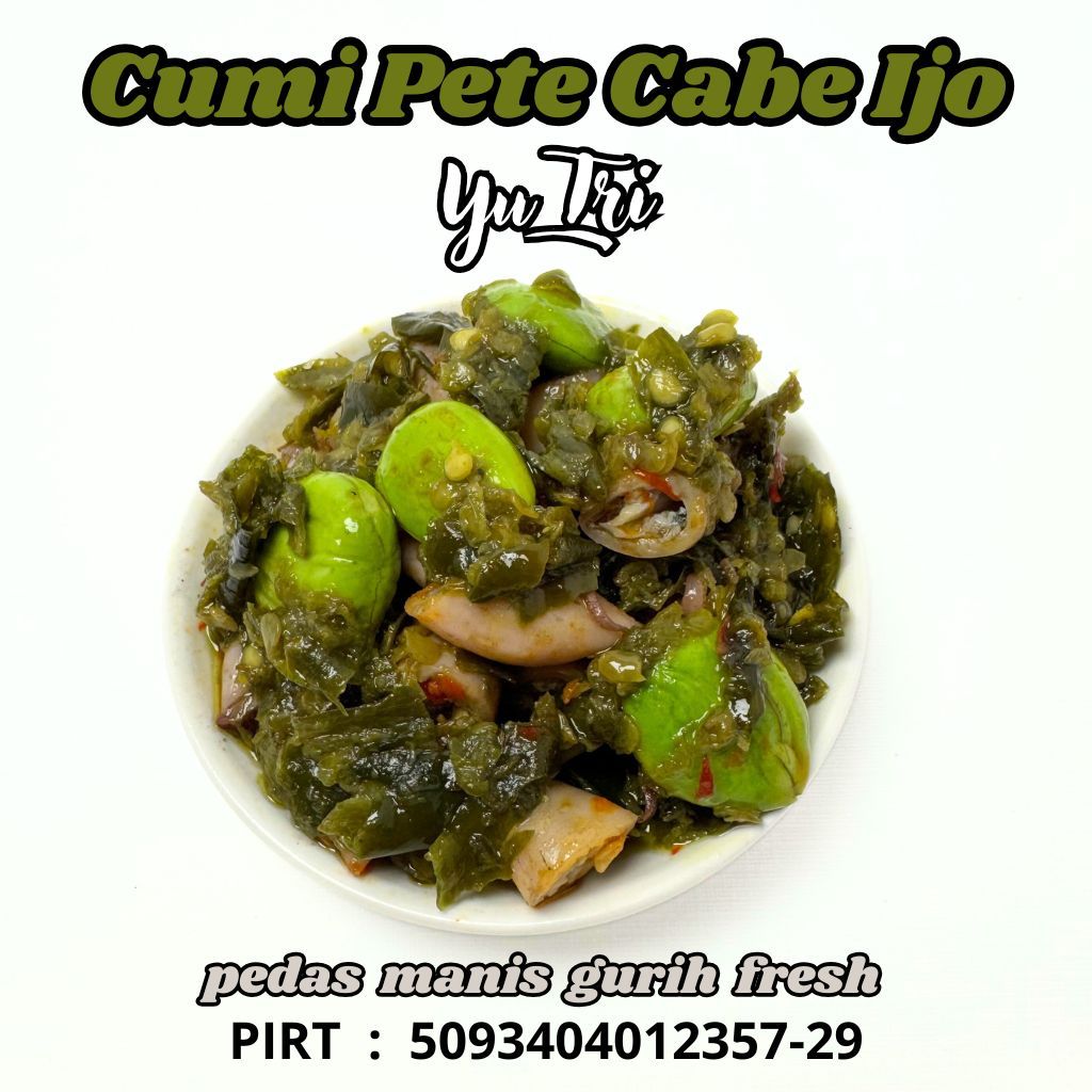 Jual Sambel Cumi Cabe Ijo Baby Cumi Telur Pete Balado 160g Pedas Gurih ...