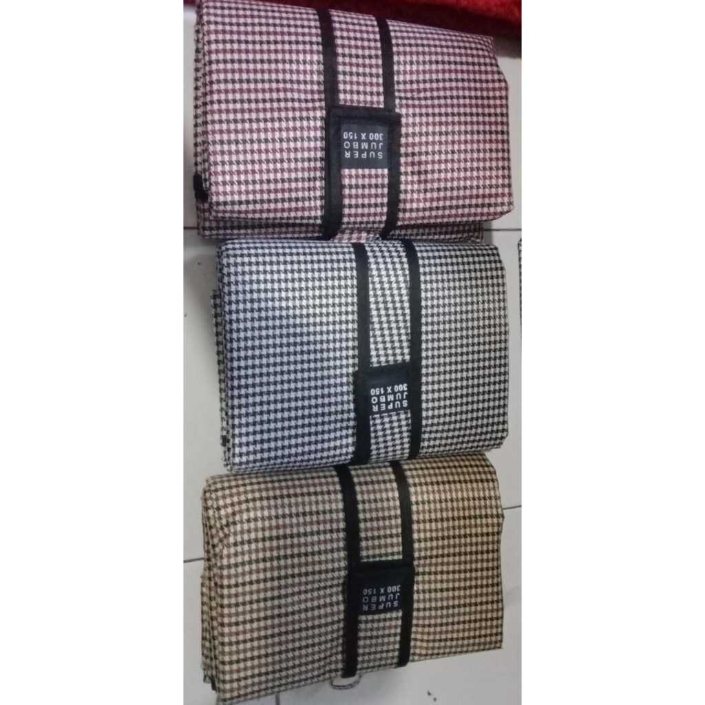 Jual Promo Tikar piknik jumbo 300x150 motif garis2 bahan kanvas anti ...