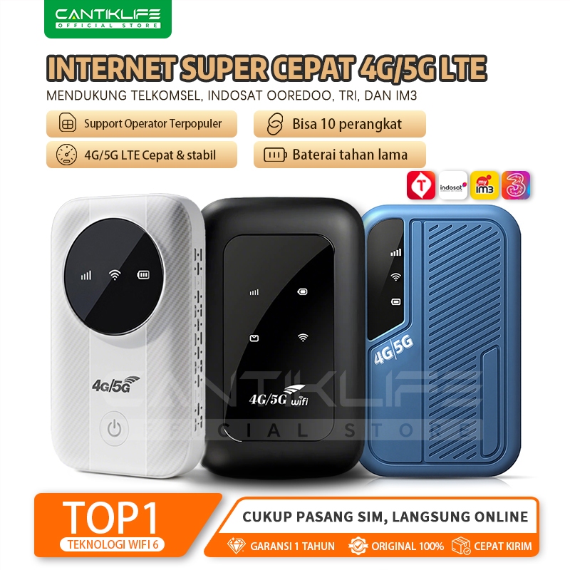 Jual Cantiklife Modem WiFi 4G/5G LTE H806/H760 | Mifi Router Portabel 150Mbps | Unlock Semua ...