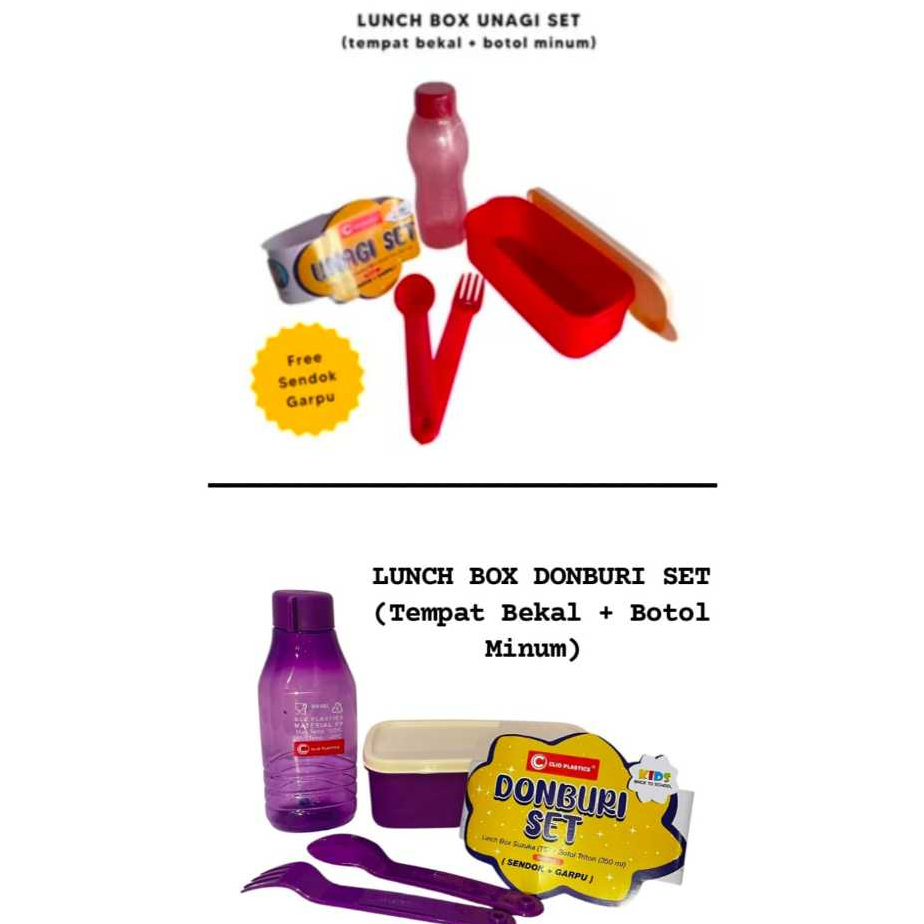 Jual Lunch Box Unagi Set Lunch Box Donburi Set (FREE PACKING BUBBLE ...