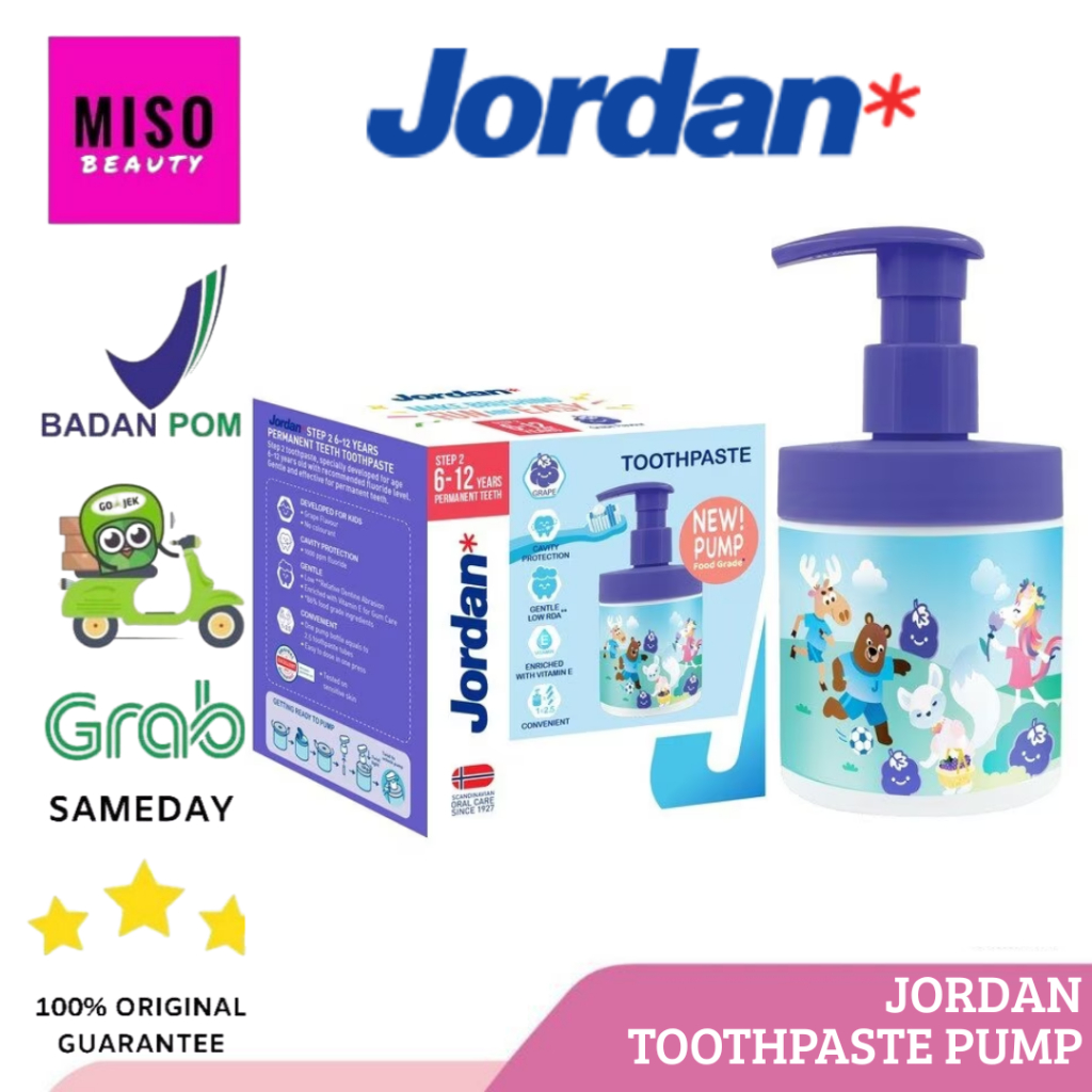 Jual Jordan Oral Care Kids Toothpaste STEP 2/STEP2 GRAPE PUMP (188GM ...